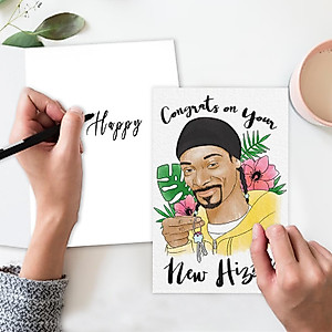 Funny Housewarming Card for Friends, Unique New Home Card for Coworkers Relative Neighbors, Perfect House Gifts for Women Men, Congrats on Your New Hizzle
