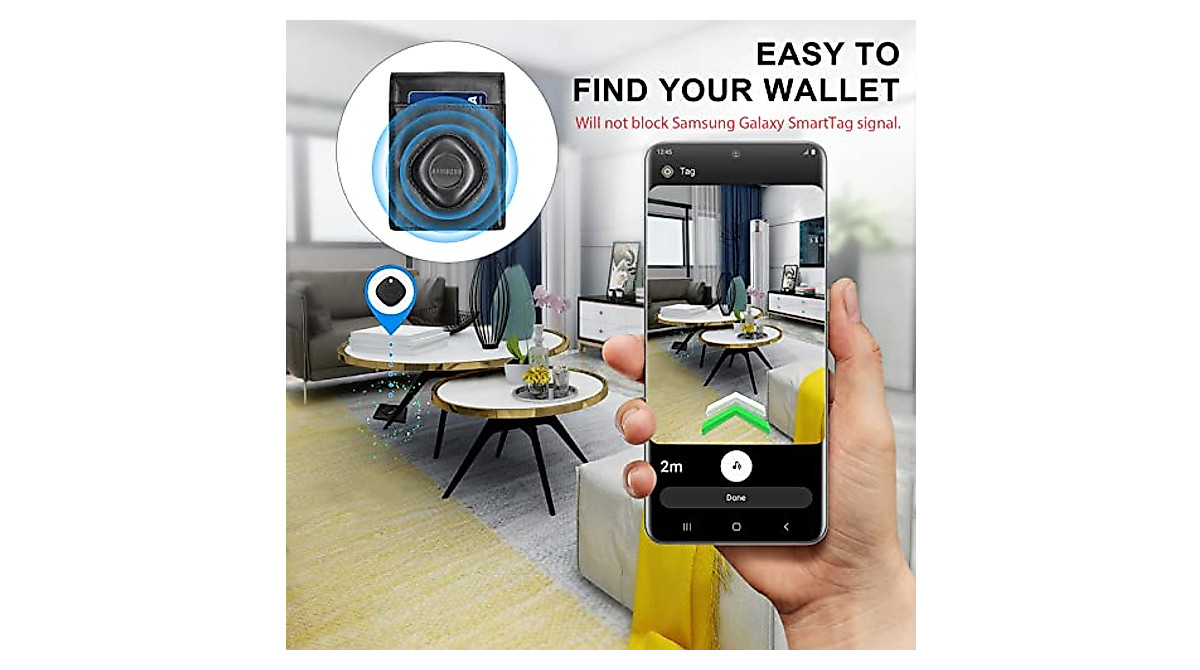 Wallet for Men Compatible with Samsung Smart Tag Plus/Smart Tag Wallet ...