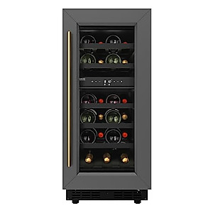 KoolMore KM-CW28DZ-BPR Reserve 15 in. Under-Counter Panel Ready Dual Zone Built-in Wine Cooler with Black Shelves and 23 Bottle Capacity