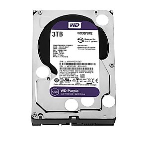 WD Purple 3TB Surveillance Hard Disk Drive -5400 RPM Class SATA 6Gb/s 64MB Cache 3.5 Inch Model WD30PURX