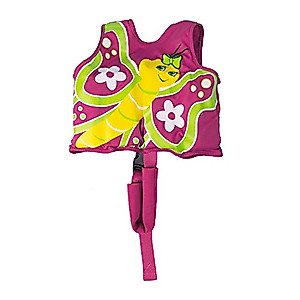 Poolmaster 50554 Learn-to-Swim Butterfly Swim Vest - 1-3 Years Old Pink, Small
