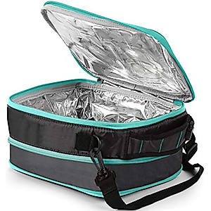 Arctic Zone High Performance Ultimate Upright Expandable Insulated Lunch Pack with 2pc Leak Proof Food Container (37.2 fl.oz) and 350g High Performance Ice Pack - Grey