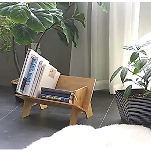 KUAIYU Wood Bookcase, Tilted Bookcase,Desktop Bookshelf Simple Tabletop Tilted Bookcases for Books Magazine CD,Desk Organizers and Storage Rack in Living Room/Office/Home.
