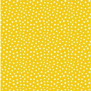 Timeless Treasures Advice from A Sunflower Yellow and White Irregular Polka Dot Cotton Fabric by The Yard