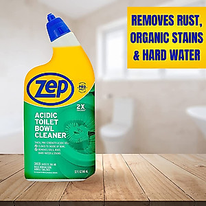 Zep Acidic Toilet Bowl Cleaner, 32 Oz, White, Wintergreen