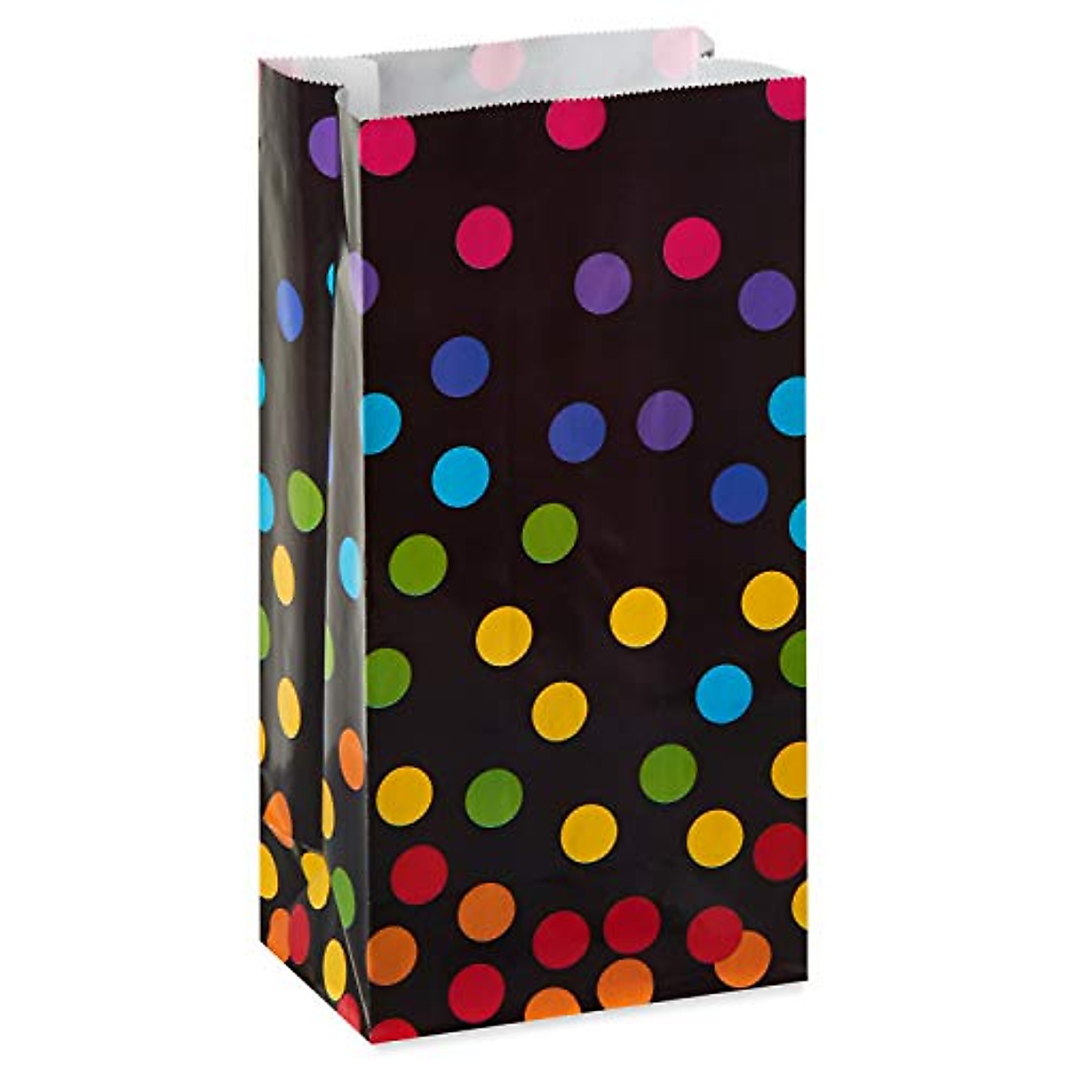 American Greetings 10" Small All-Occasion Goodie Bags, Rainbow Confetti (12-Count)