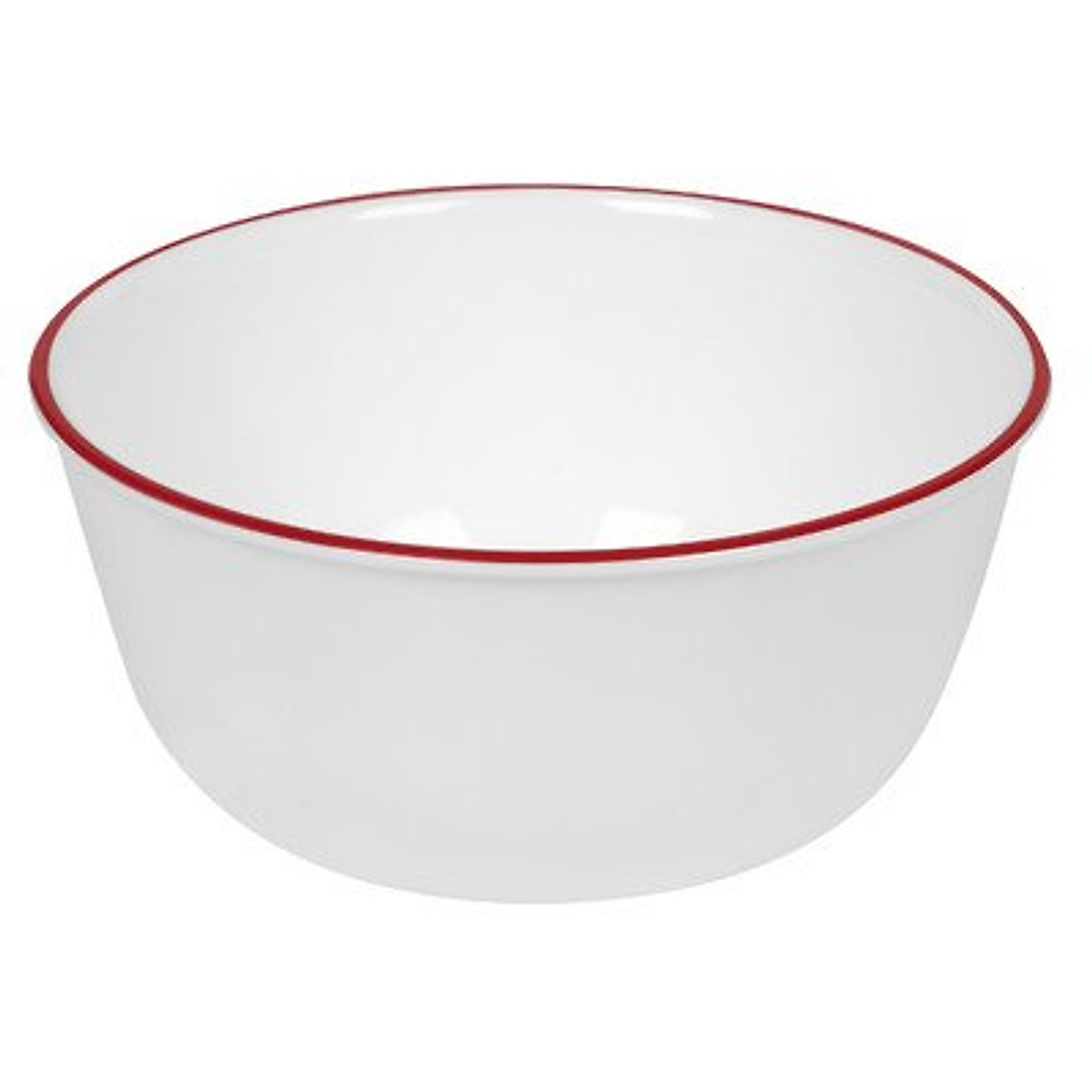 Livingware 28 oz. Memphis Soup/Cereal Bowl [Set of 6] Color: White/Red