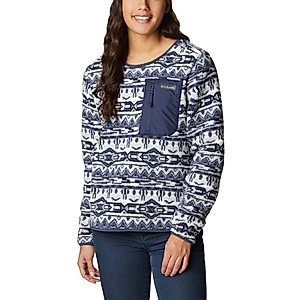 Columbia Women's West Bend Crew, Nocturnal 80S Stripe Print, Medium