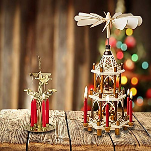 100 pcs Bulk Red Candles for Christmas Tree - Angel Chime Decorations - Christmas Pyramids Carousel - 4 inch X 1/2 inch Diameter - 1.5 Hour Burn Time.Unscented