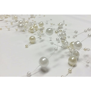 Sullivans Cream and Ivory Pearl Beaded Garland 5 Ft