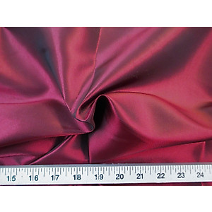 Discount Fabric Two Tone Iridescent Apparel Taffeta Burgundy Taf01