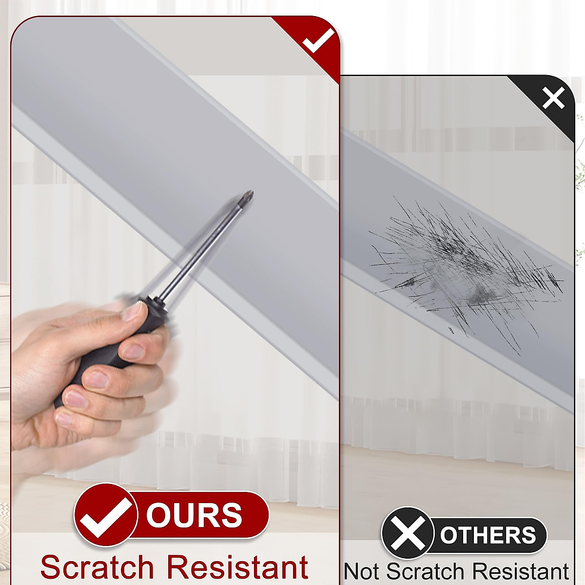 ToLanbbt 26.3 FT Baseboard Trim Molding Wall Base Cove Flexible Vinyl Self-Adhesive Base Trim, 4 in Peel and Stick Avoid Dust Rubber Baseboard Trim for Bedroom Garage Office School Cover Walls, Gray