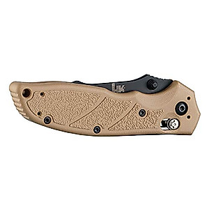 Hogue 54153 HK Exemplar 3.25" Pivot Lock Folder Clip Point Partially Serrated Black Finish G10 Scales - Flat Dark Earth