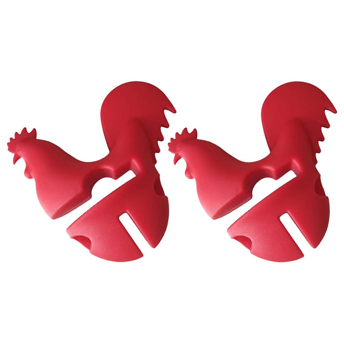 Tofficu 2pcs Anti-spill Pan Tongs Lid Holder for Pots Pot Side Spatula Support Rooster Spoon Holder Pot Fixed Clamp Kitchen Utensils Holder Crab Boil Pot Spoon Rest Multipurpose