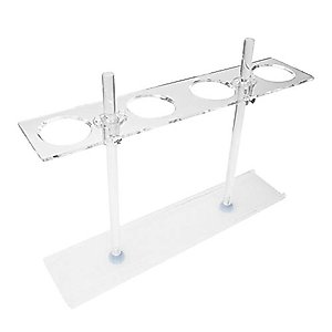 4 Holes Funnel Support, Plexiglass Lab Stand Set Adjustable Height Funnel Holder Separating Funnel Rack for School Laboratory Experiment Fixing Accessories
