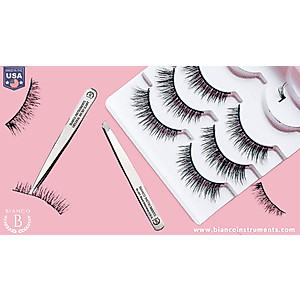 Bianco Instruments Slant and Micro Slant Tweezer Bundle - Made in USA Stainless Steel - Expertly Honed for a Professional Grip on Even the Most Stubborn Hairs - 2mm and 3.5mm Tips