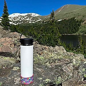 Silicone Water Bottle Boot for Stanley Cup, Hydro Flask, YETI, Owala, Simple Modern, HydroFlask Tumbler Bottles | WIDE | Berry Bouquet Check | Compatible with 32oz, 40oz