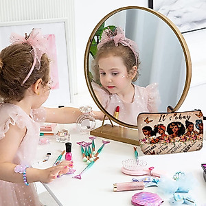 African American Makeup Bag for Purse Afro Black Cosmetic Bags for Women Inspirational Gift Small Funny Cosmetics Pouch Travel Bag Cases for Toiletries Accessories Organizer