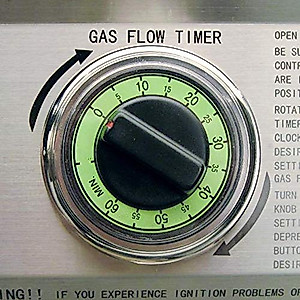 PGS T-Series T40 Commercial Cast Aluminum Propane Gas Grill with Timer On Bolt-Down Patio Post