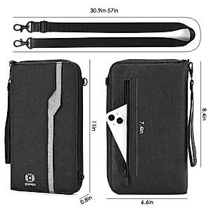 ZOPPEN Passport Holder Family Travel Wallet Passport Holder Women/Men, Rfid Passport Wallet Travel Document Organizer, Passport and doument Holder for Travel, Black