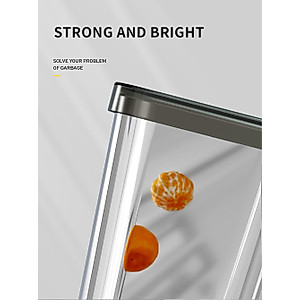 SWIFTIRON Titanium Crystal Trash can with Large Capacity for Bedroom Bathroom Home Office 9L Trash can(Silver，2PCS)