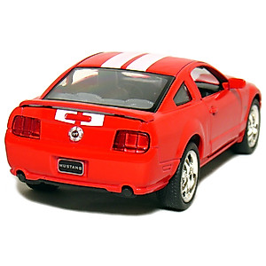 KiNSMART 2006 Ford Mustang GT Hardtop 1/38 Scale Diecast Car (Stripe red)