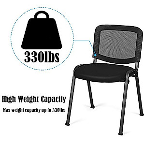 Giantex Set of 5 Conference Chair Elegant Design Stackable Office Waiting Room Guest Reception (32 H)