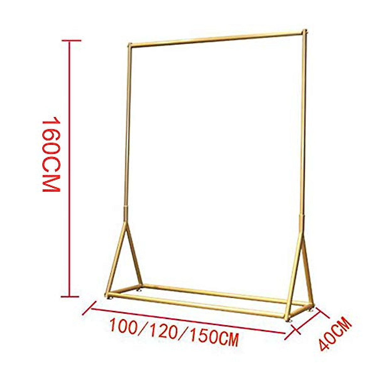 Antirust Simple Clothes Rail,Iron Fashion Garment Rail,Strong Load-Bearing, Durable/Golden / 120cm