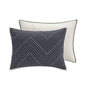 INK+IVY II13-564 Pomona 3 Piece Coverlet Mini Set, Full/Queen, Navy