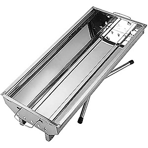 Charcoal Grill, Stainless Steel Camping Grill, Portable BBQ Grill Large Folding Barbecue Grill, Hibachi Grill for Outdoor Picnic, Patio, Garden Backyard & Camping, Suitable for 6 to 13 people