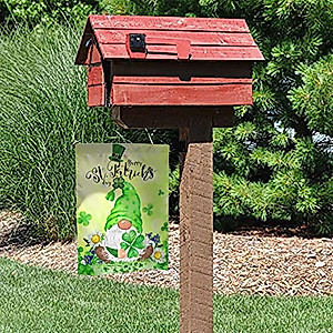 St. Patrick's Day Garden Flag Double Sided Yard Sign Green St. Patrick's Day Garden Flag Banner for Indoor Outdoor Home