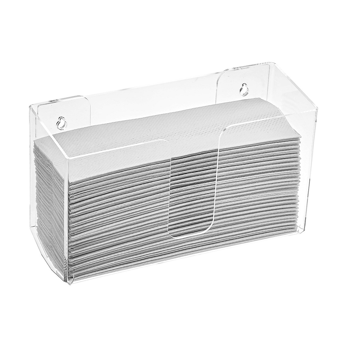 Alpine Industries Acrylic Wall-Mounted Paper Towel Dispenser - Single or Multiple Towel Retrieval - Bi Fold and C Fold (Clear)