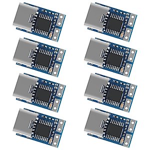 8Pcs Type-C PD Decoy Module 12V USB-C PD to DC Fixed Voltage Power Trigger Module Trigger Extension Cable 5A Type-C Female Input Fast Quick Charger Circuit Board for Notebook