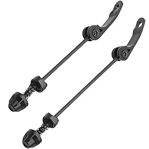 Mountain Bicycle MTB Wheel Hub Front and Rear Skewers Quick Release Skewer Clip Bolt Lever Axle QR 145/180 mm | Pair of one (Gold)