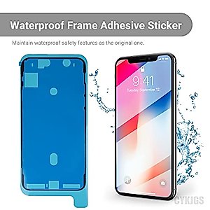 for iPhone X 10 Screen Replacement 5.8" with Ear Speaker and Proximity Sensor, LCD Display Digitizer 3D Touch Full Assembly with Front Earpiece Repair Kit HD Glass, Fix Tools for A1865, A1901, A1902