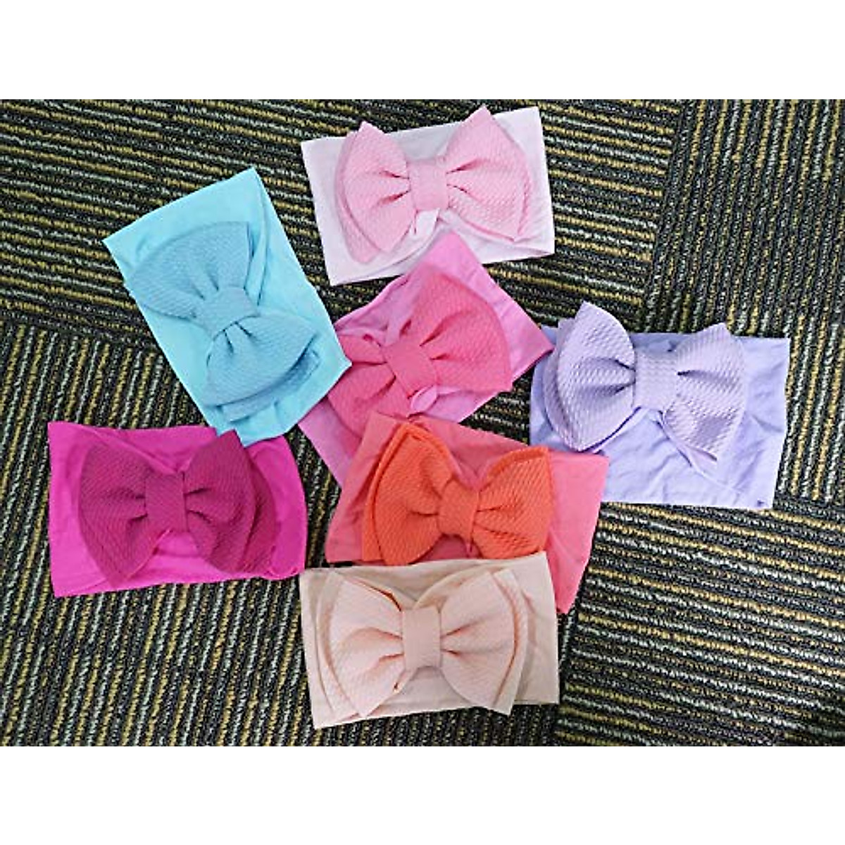 JOYOYO Baby Headbands, 20 Colors 4.5 inch Fabric Hair Bows and Wide Nylon Headbands for Newborns, Infants, Toddlers - Gift Set