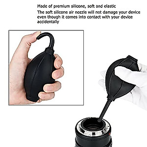 JJC Soft & Elastic Nozzle Air Blower Blaster Cleaner for DSLR Camera CCD CMOS Sensor Lens Filter LCD Comptuter Motherboard Chips PC Internal SSD Graphics Cards Video Card Fan Glasses Alcohol Ink Tool