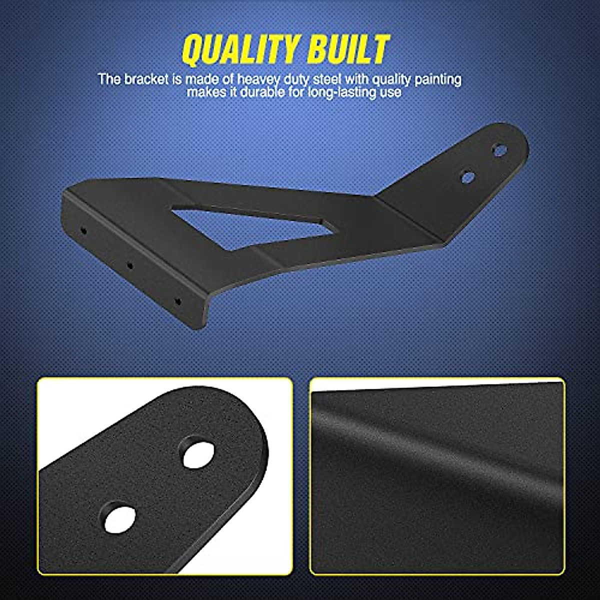 Nilight 2PCS 52 inch Curved LED Light Bar Bracket at Upper Windshield Roof Cab for 2004-2018 Ford F150 & SVT Raptor