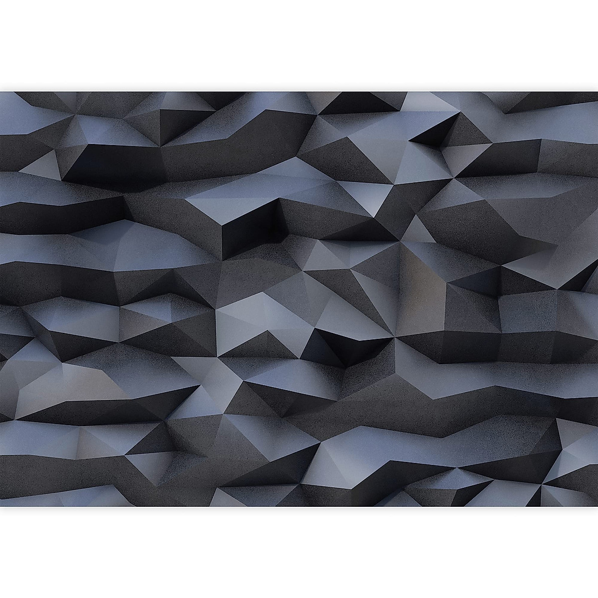 SIGNFORD Removable Wall Sticker/Wall Mural Geometric 3D Black Polygon Diamond Pattern Abstract Shapes Digital Art Minimalism Decorative Bohemian Relax/Calm for Living Room, Bedroom, Office - 66"x96"