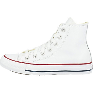 Converse Chuck Taylor All Star Leather High Top Sneaker, white, 9.5 Women/7.5 Men