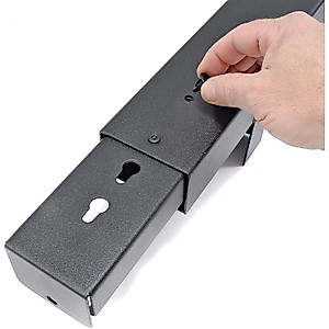 Global Industrial Adjustable Height Leg For 30" Bench, 29" to 35", Black