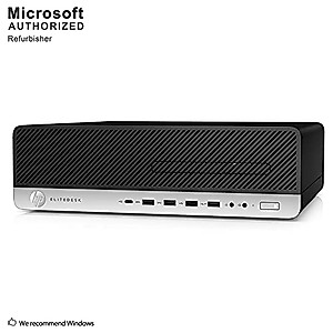 HP EliteDesk 800 G3 Small Form Factor PC, Intel Core Quad i7 6700 up to 4.0 GHz, 16GB DDR4, 1TB SSD, 4K Support, WiFi, BT 4.0, DVDRW, VGA, DP, Win 10 Pro 64-Multi-Language Support En/Sp/Fr(Renewed)