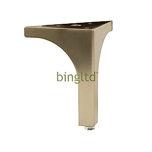 BingLTD - 4 1/2" Brushed Gold Metal Sofa Legs - Set of 4 (ML-45T-BG)