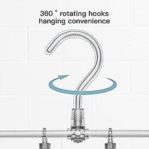 FALEJU High-Strength Aluminum Alloy Underwear and Socks Drying Rack 6 Clip Set for Drying Cap, face mask, Socks, Towels, Underwear, Diapers (White)