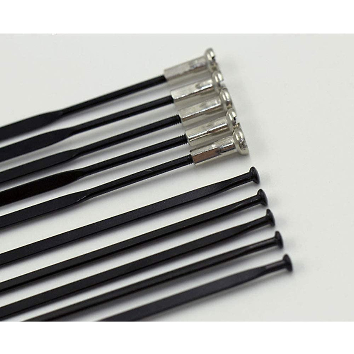 GIORIS Cycling Spokes with Nipples Mountain Bike Spokes Road Bike Straight Pull Aero Bicycle Spokes for Mavic AKSIUM Ksyrium Equipe CROSSRIDE Cosmic 26ER 700C (272mm 20pcs)