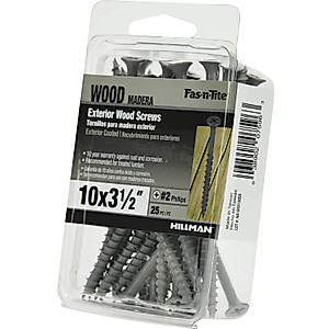 TV Non-Branded Items (Home Improvement) 42607 HILLMAN FASTENERS Extension Wood Screw (20 Pack), 10 x 3.5"