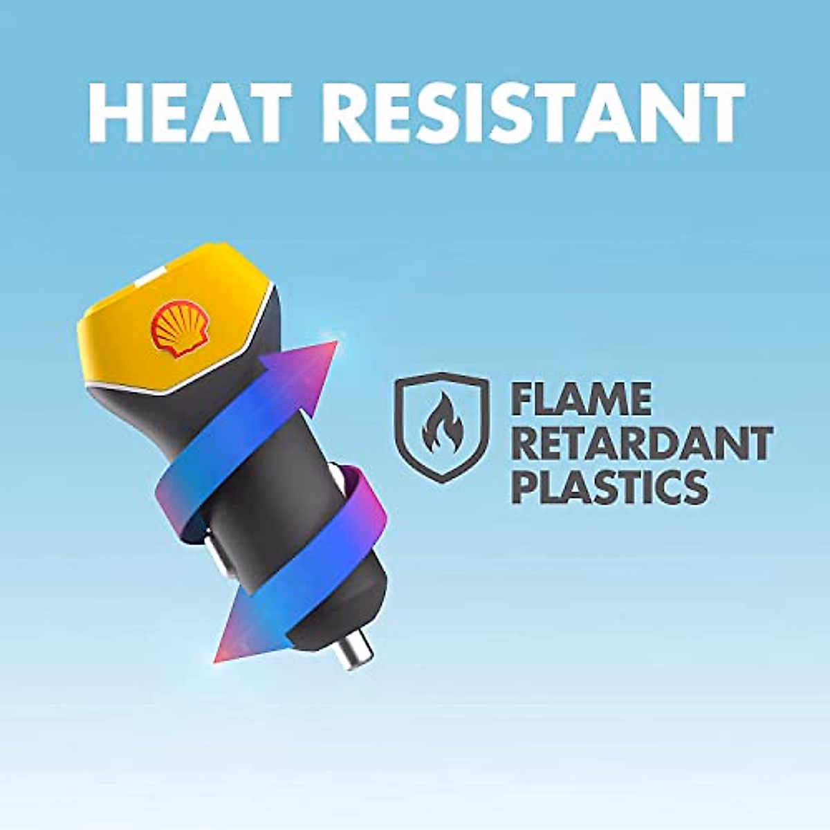 Shell Mini Car Charger 24W Fast Charge Dual Port USB Adapter with LED Indicator, Fast Charging for iPhone Pro/Max/Mini, iPad Air/Mini, Android & USB Gadgets