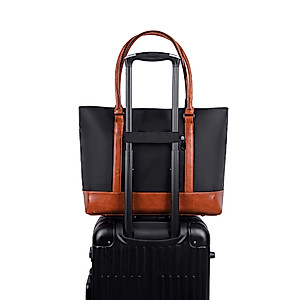 15.6 USB Laptop Tote Bag: Waterproof with 15 Pockets Large Work Bag Teacher Bag Fits 15.6 inch Laptop for women with Purse