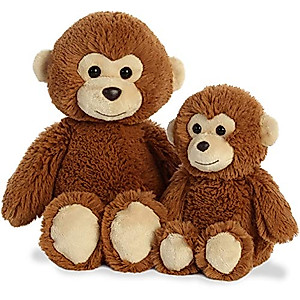 Aurora World 8" Plush Monkey Toy Figure - Soft, Fluffy, and Brown
