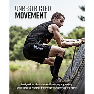 MudGear Men's Freestyle Running Shorts, Moisture-Wicking, Lightweight & Quick-Dry Athletic Workout Apparel with 7" Inseam, Zipper Pocket & 4-Way Stretch for Gym, Race & Trail, Black, Large